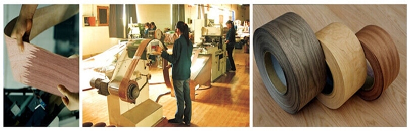 wrapping profile veneer in rolls from China | Woodenave.com